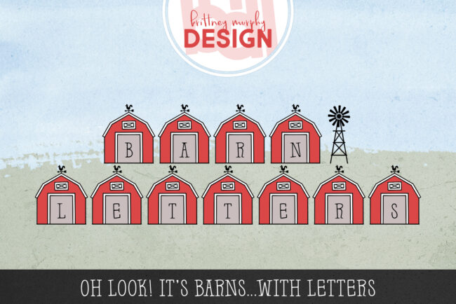 Barn Letters Font Family - Brittney Murphy Design