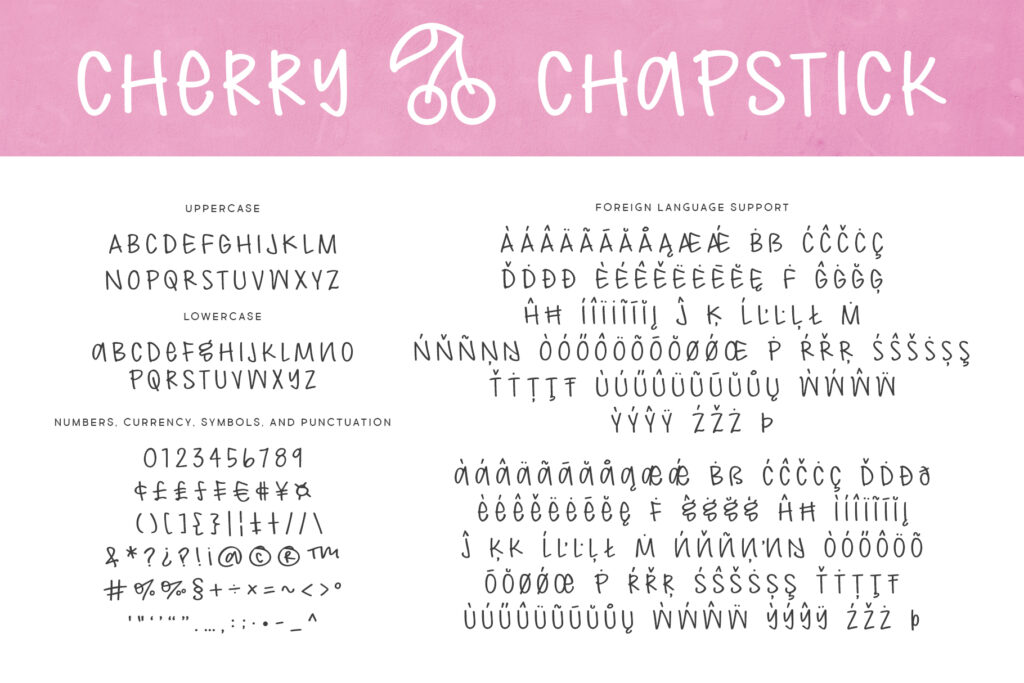 Cherry Chapstick Font - Brittney Murphy Design