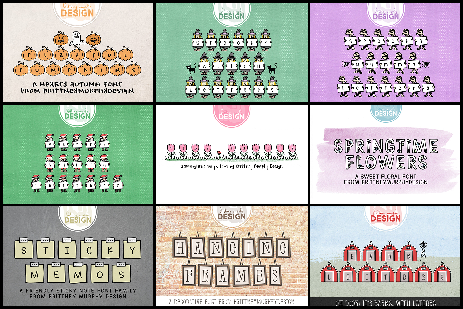 BMD Picture Fonts Bundle - Brittney Murphy Design