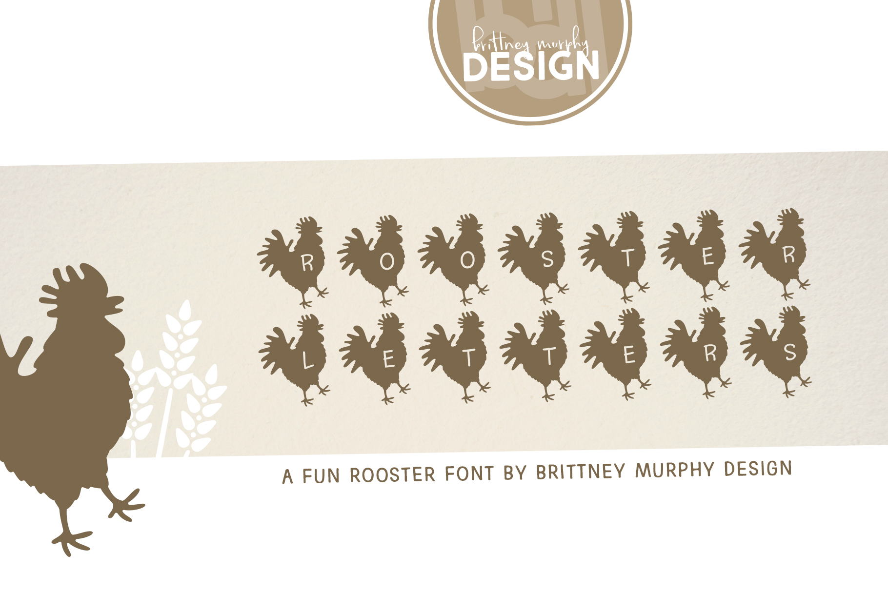 Rooster Letters Font - Brittney Murphy Design