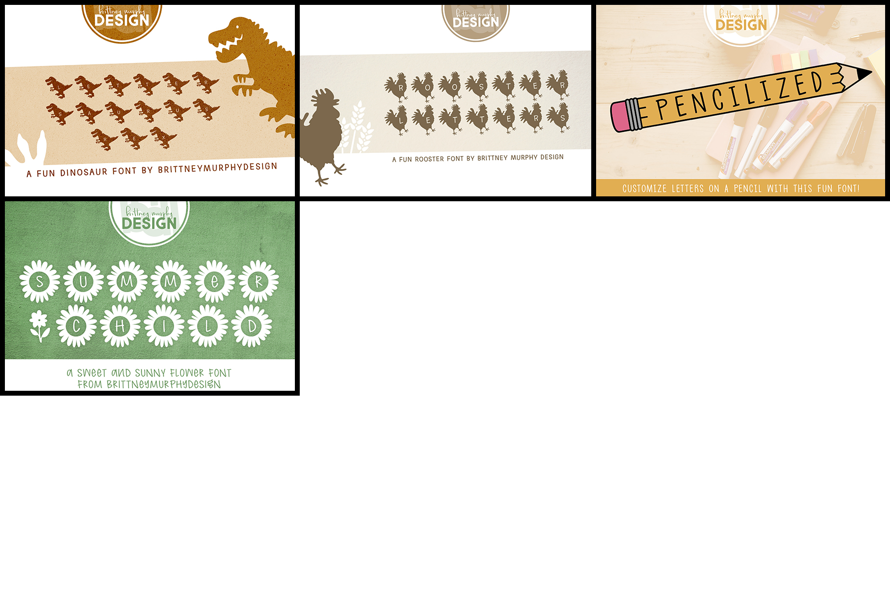 BMD Picture Fonts Bundle - Brittney Murphy Design