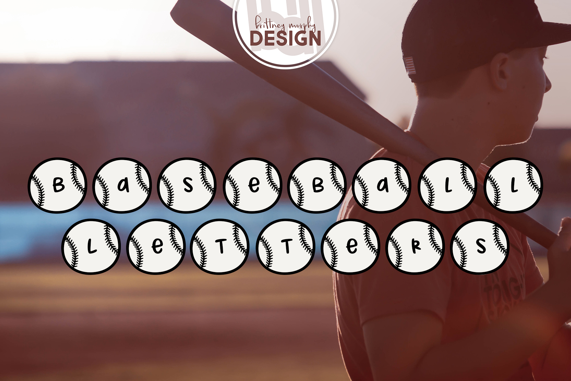 Baseball Letters Font - Brittney Murphy Design