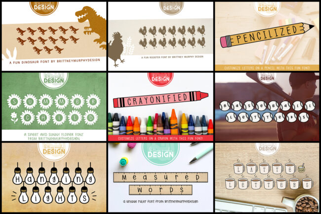 BMD Picture Fonts Bundle - Brittney Murphy Design