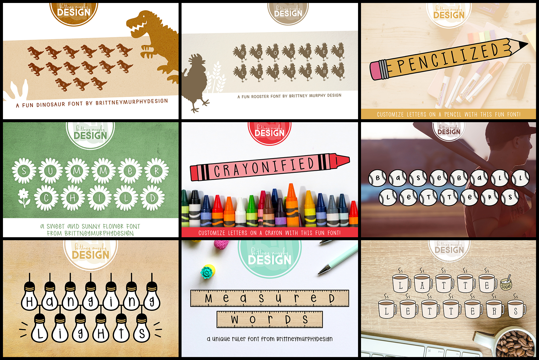 BMD Picture Fonts Bundle - Brittney Murphy Design