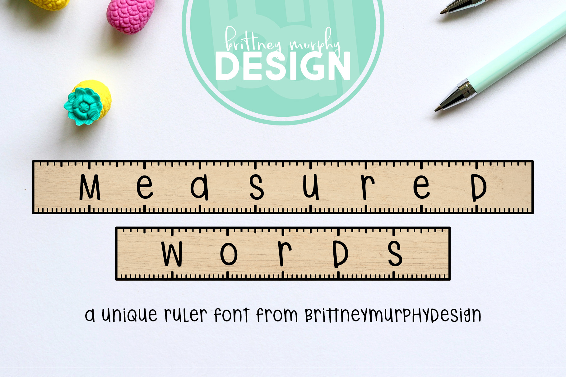 Measured Words Font - Brittney Murphy Design