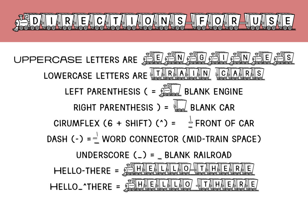 Train Letters Font - Brittney Murphy Design