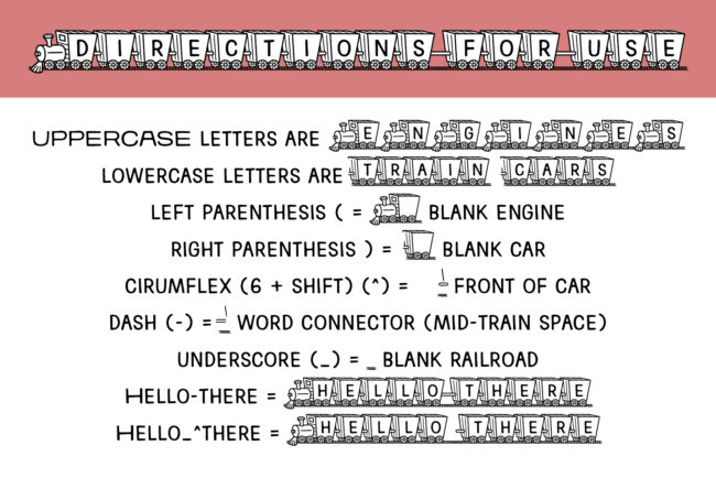 Train Letters Font - Brittney Murphy Design