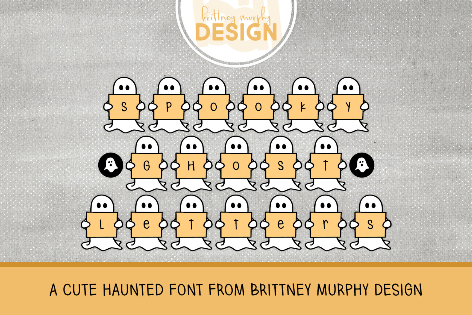 Spooky Ghost Letters Font - Brittney Murphy Design