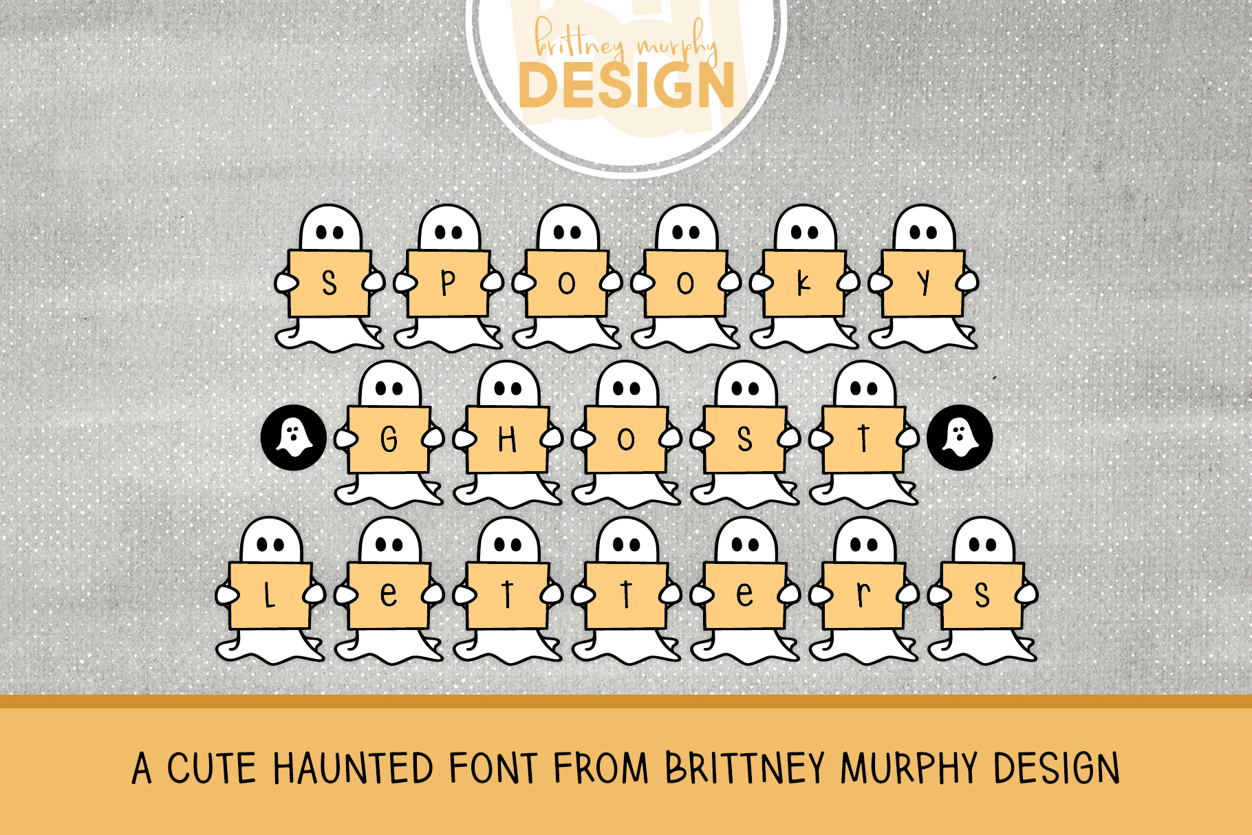 Spooky Ghost Letters Font - Brittney Murphy Design