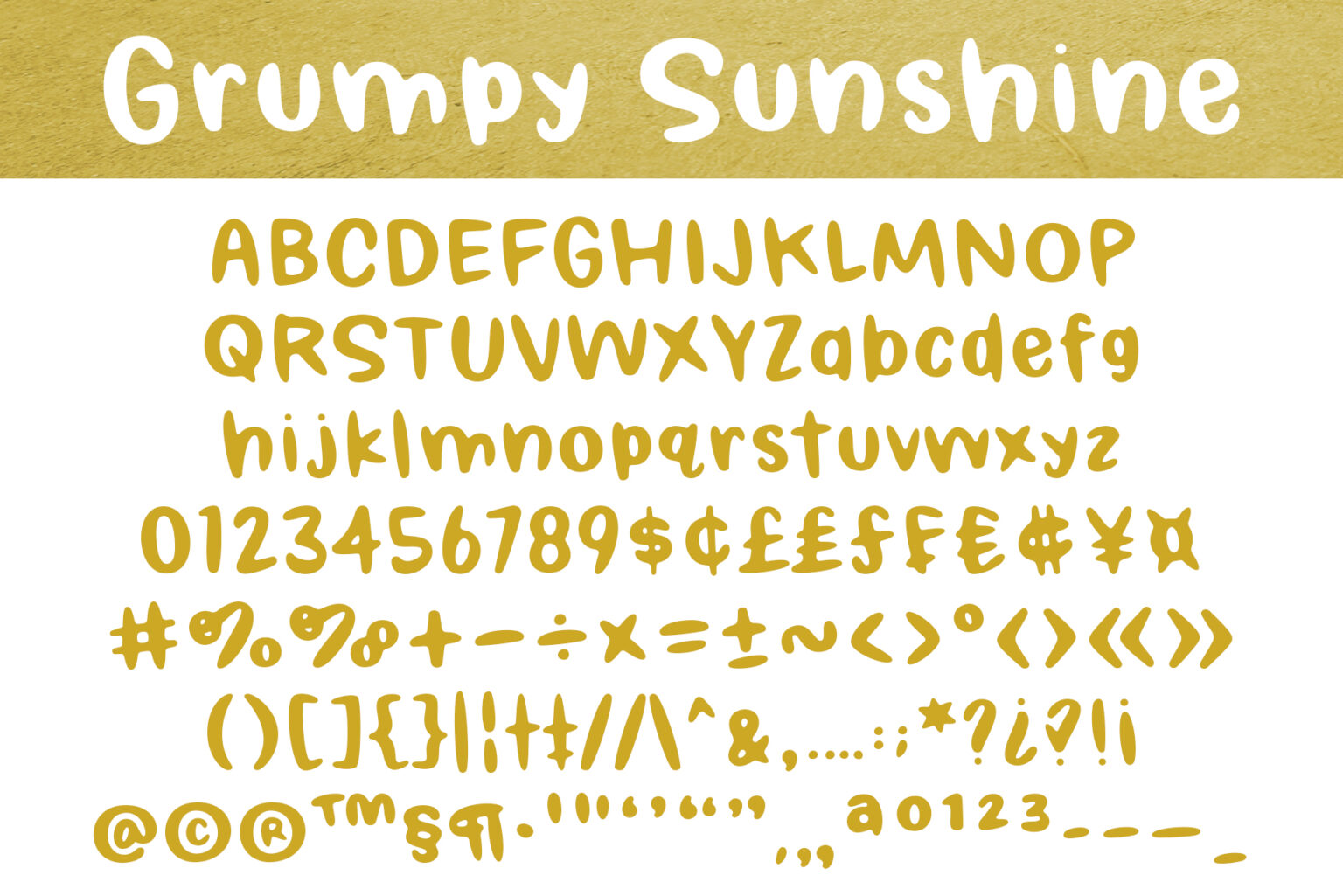 Grumpy Sunshine Font - Brittney Murphy Design